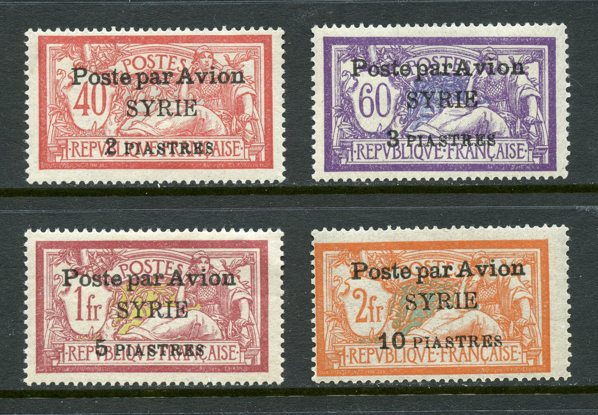 Syria Syrie Scott C18-21 Mint LH – ABRO Stamps & Coins